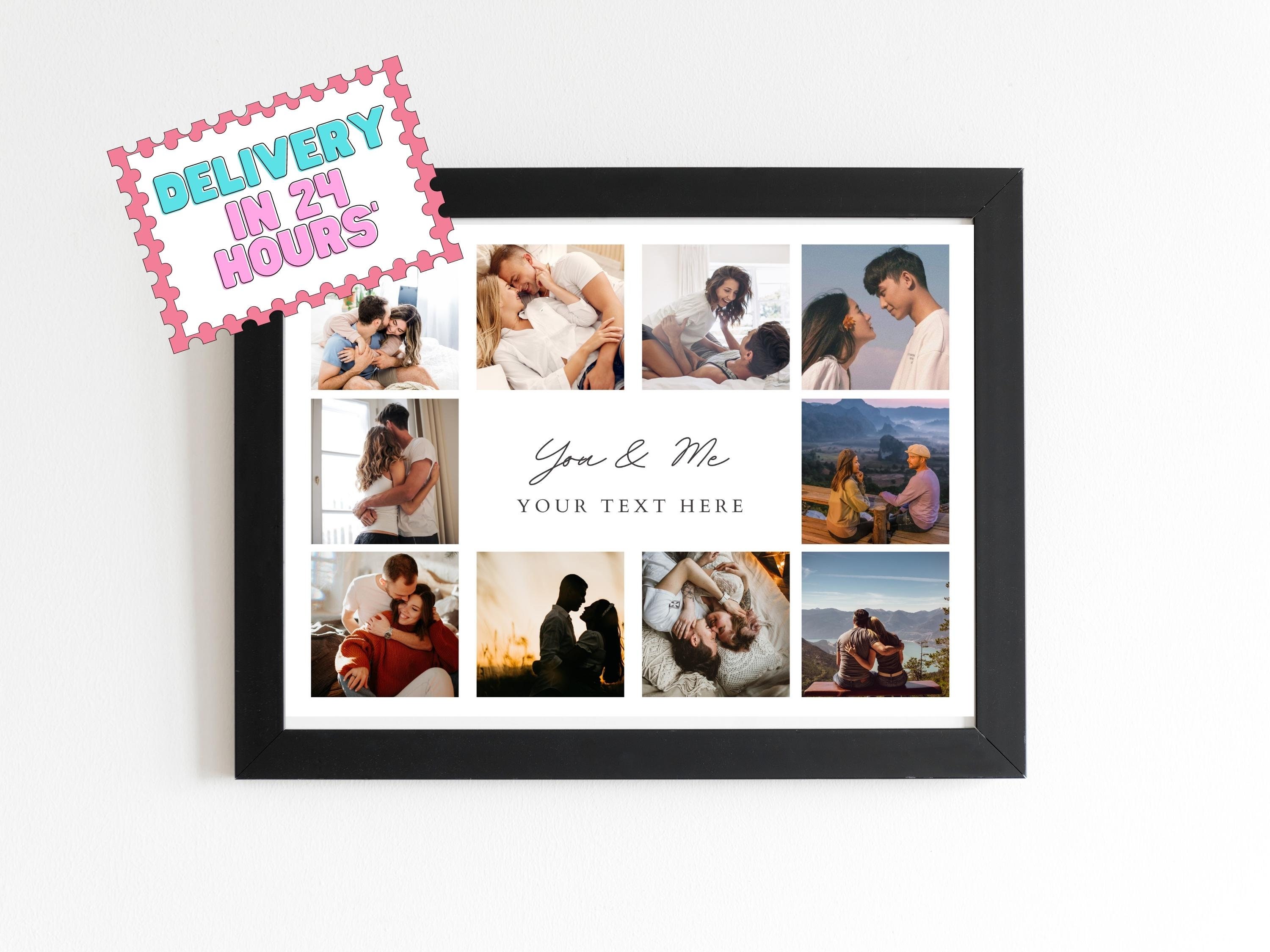 Photo Collage Frame 1 Year Anniversary Gift for Boyfriend, Anniversary ...