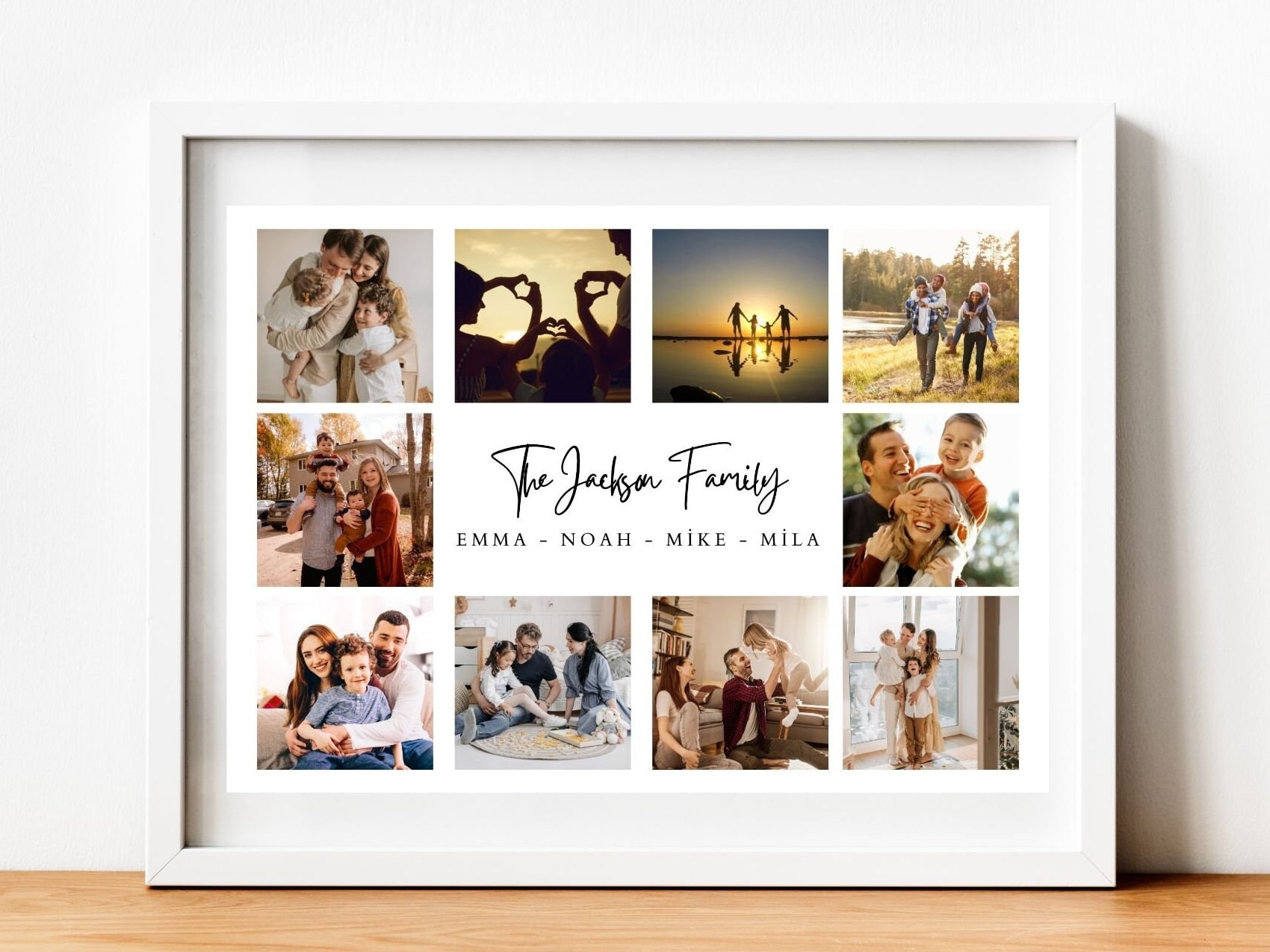 Family Photo Collage Birthday Gift for Dad, Family Members Picture ...