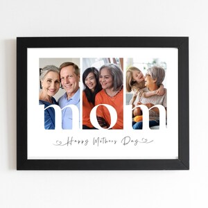 Grandmother Photo Collage Gift for Mothers Day, Custom Picture Frame ...