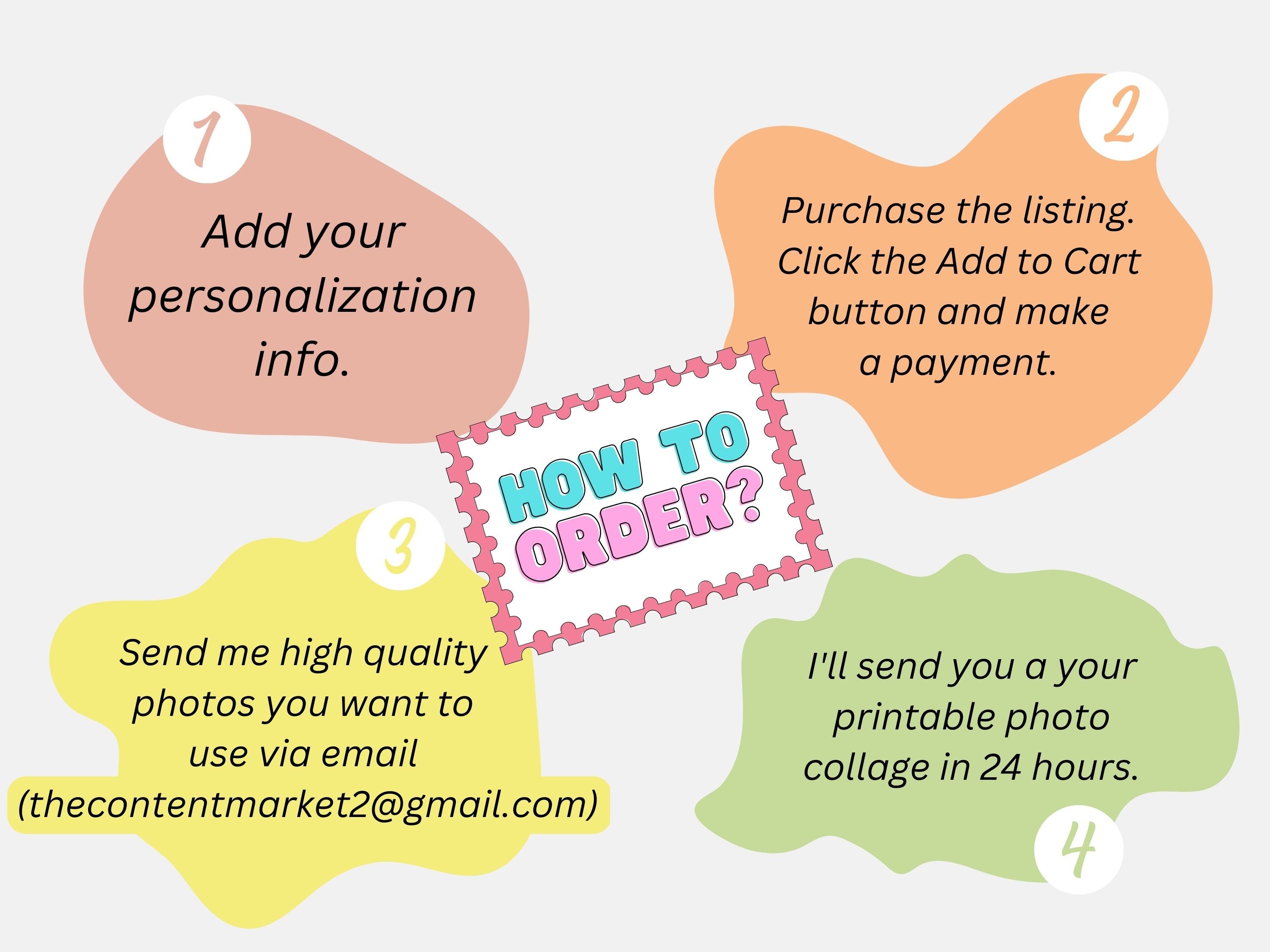 Dark Theme Personalized Photo Collage for Couple, Custom Photo Collage Frame, Gift for Boyfriend ...