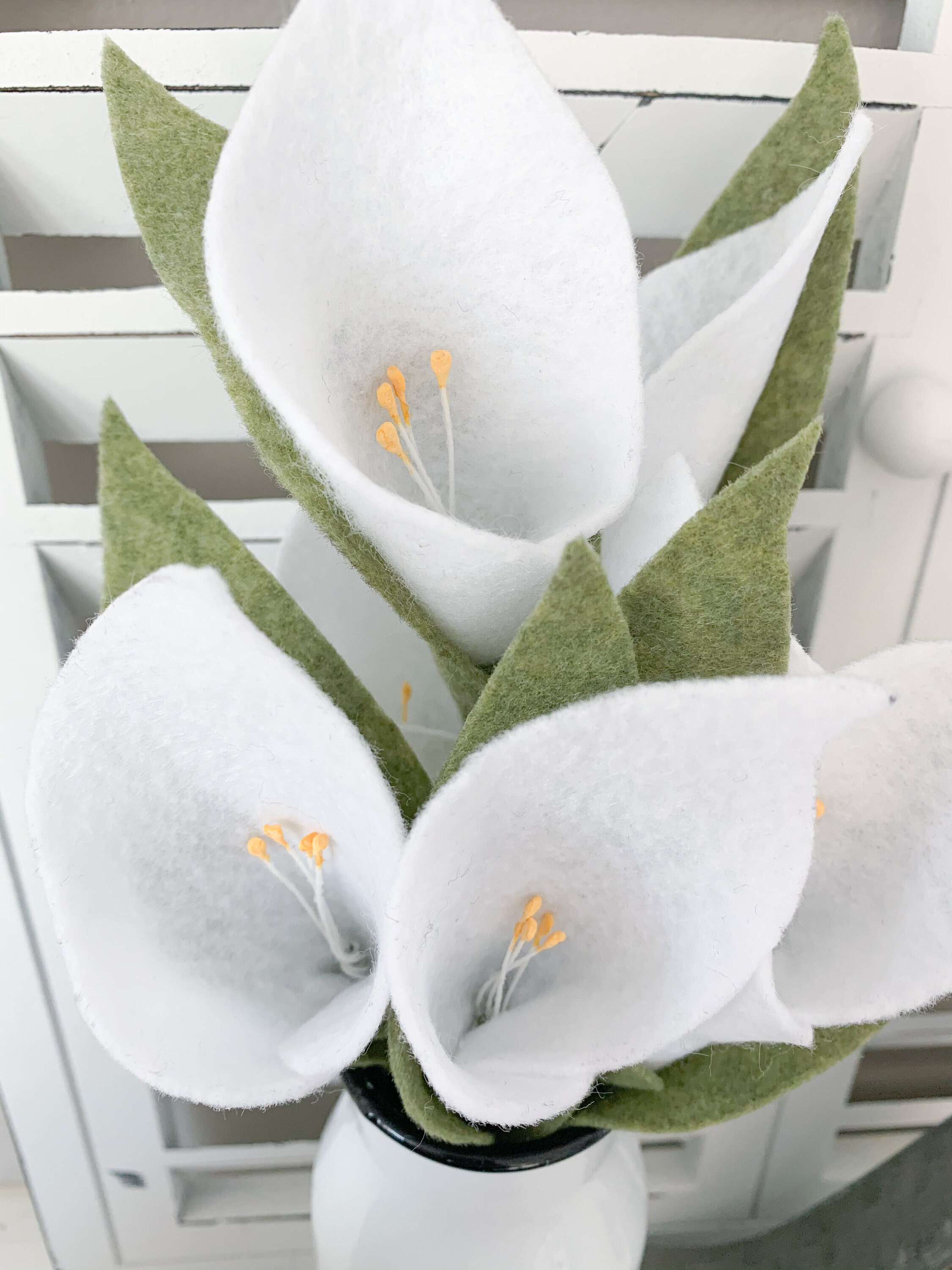 Felt Calla Lily Stems, Felt Calla Lily Flower, Felt Flower Stems, Felt ...