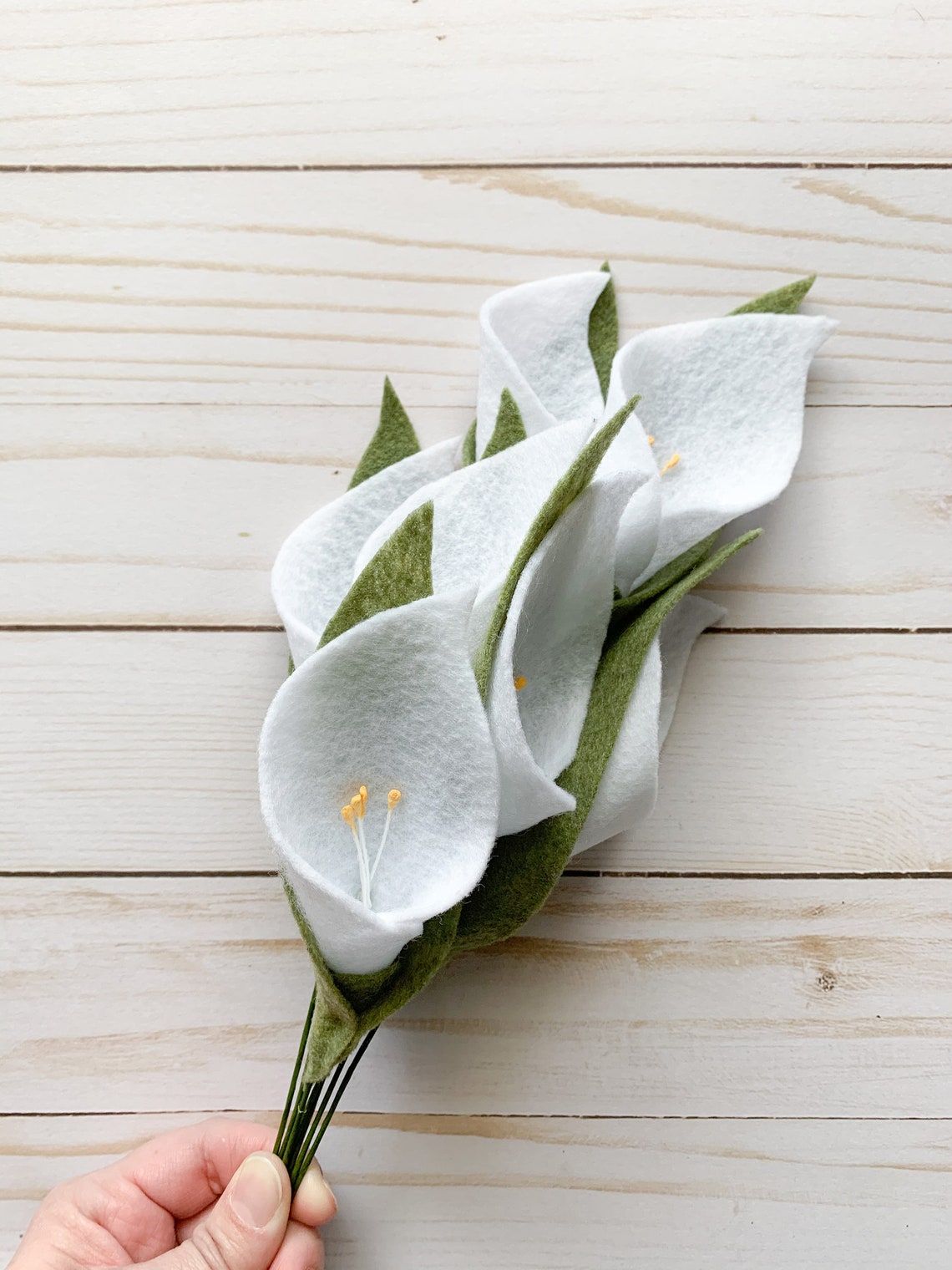 Felt Calla Lily Stems, Felt Calla Lily Flower, Felt Flower Stems, Felt ...