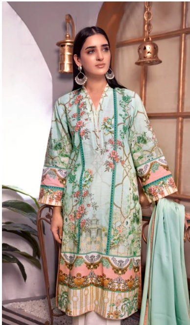 Pakistani Designer Women's Wear I-LACE 3pc Suit Kurti Top Tunic Shirt ...