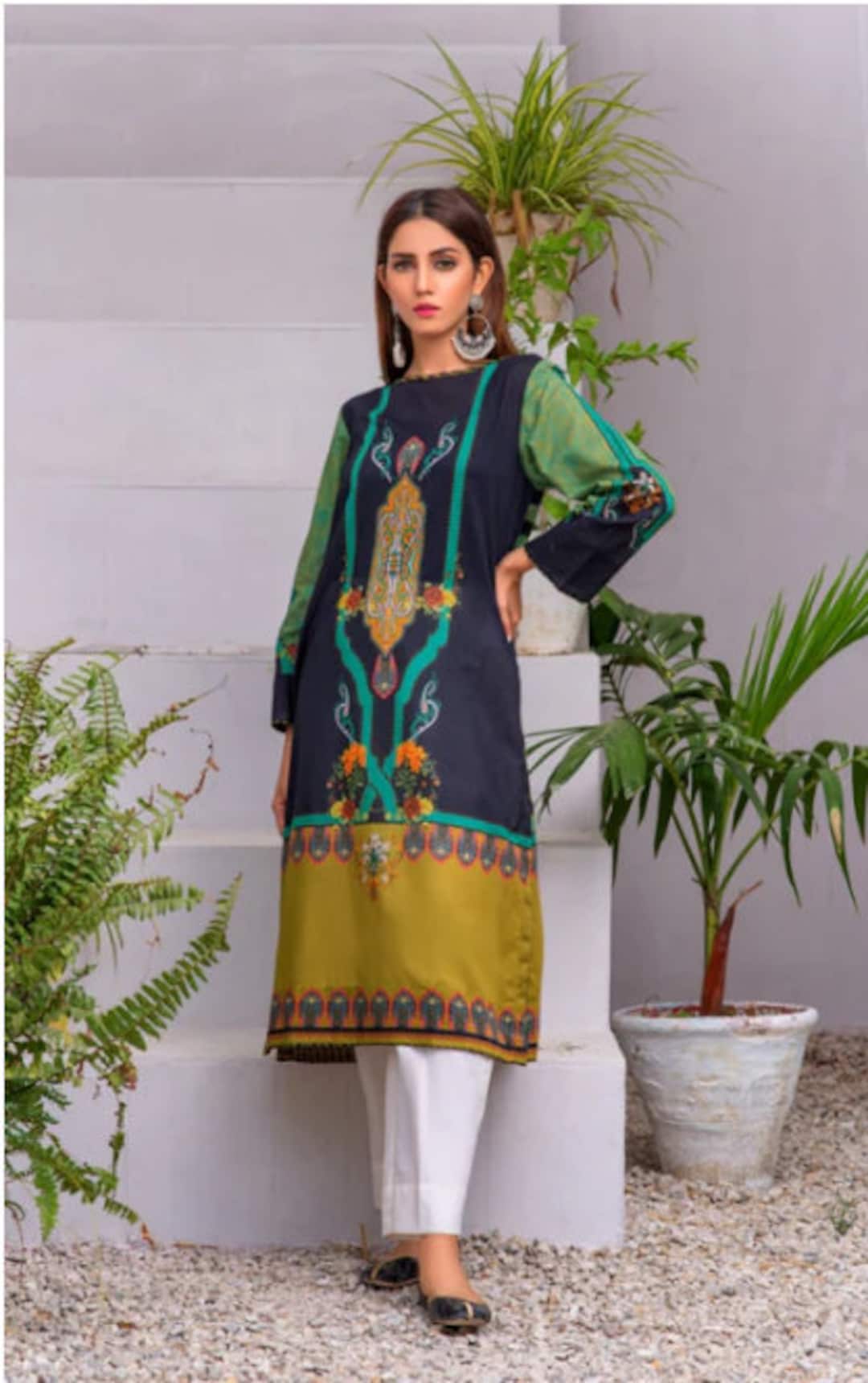 Pakistani Designer Women's Wear I-LACE 1pc Kurti Top Tunic Shirt Kameez ...