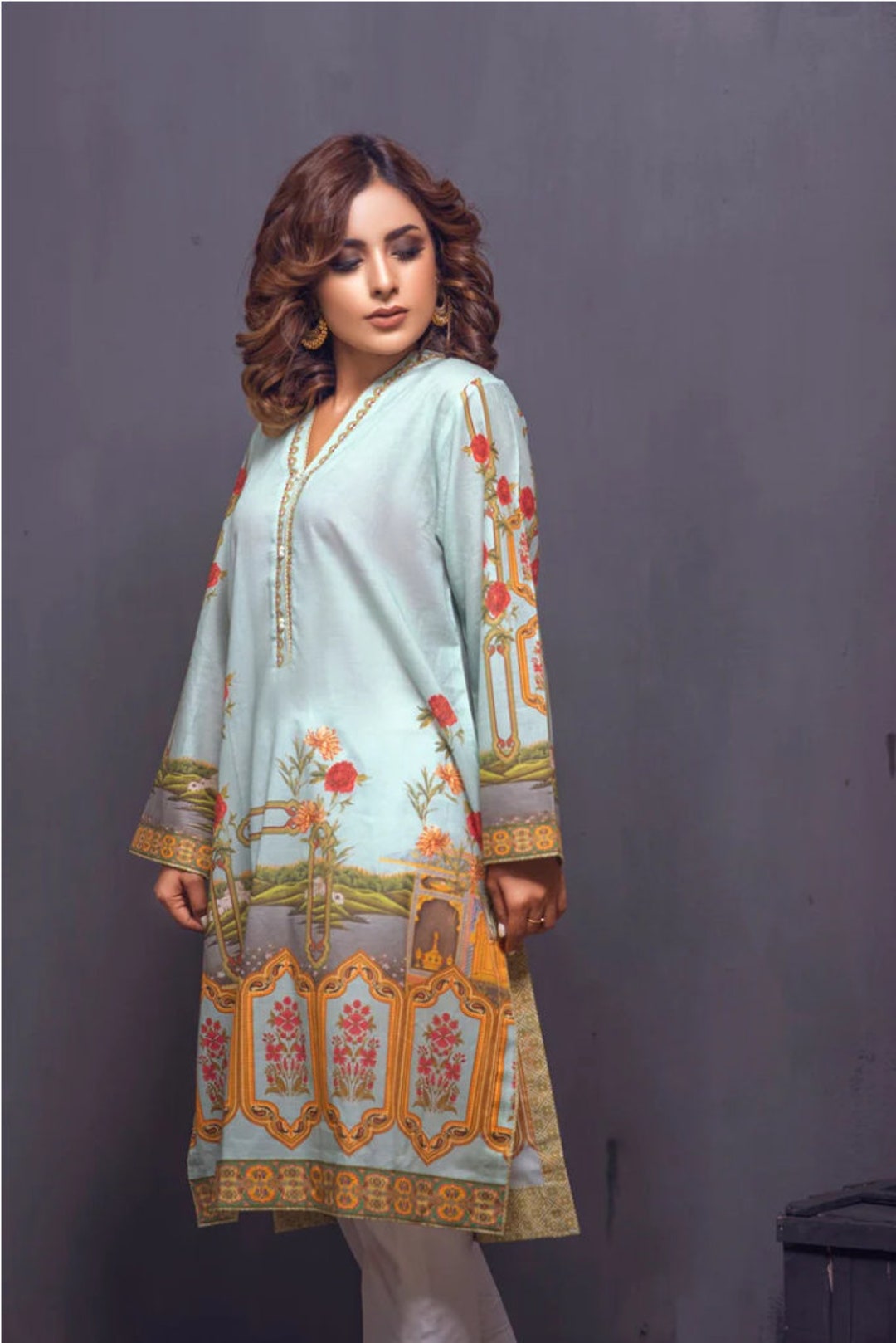 Pakistani Designer Women's Wear I-LACE 1pc Kurti Top Tunic Shirt Kameez ...