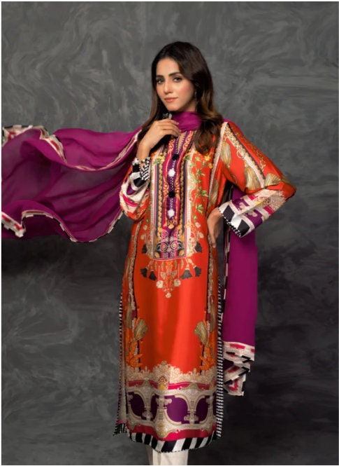Pakistani Designer Wear I-LACE Women's 3pc Suit Set Shalwar Kameez ...