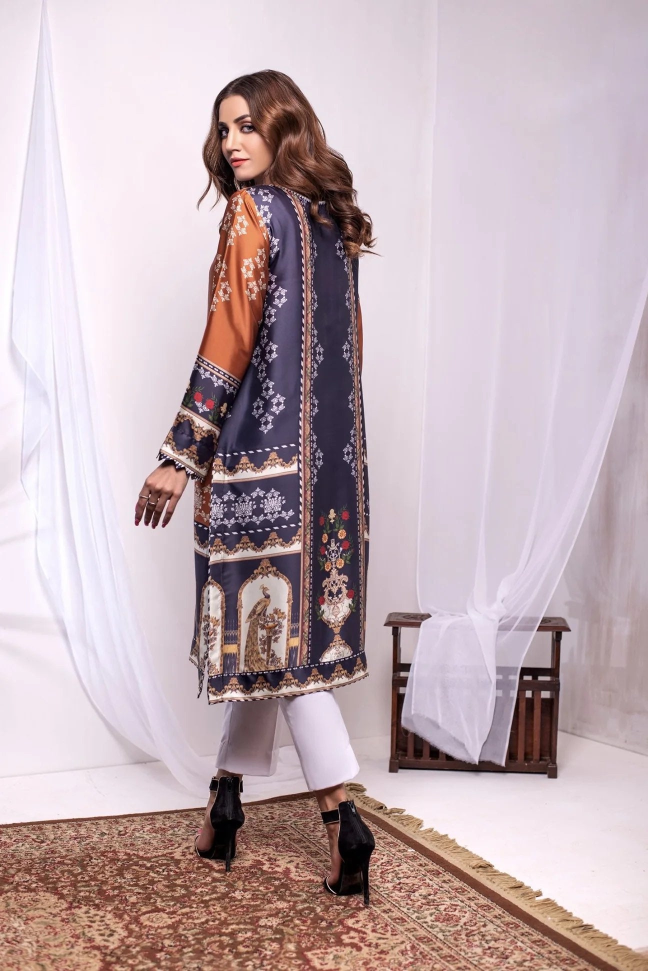 Pakistani Designer Wear I-LACE 1pc Silk Kurti Top Tunic Shirt Kameez ...