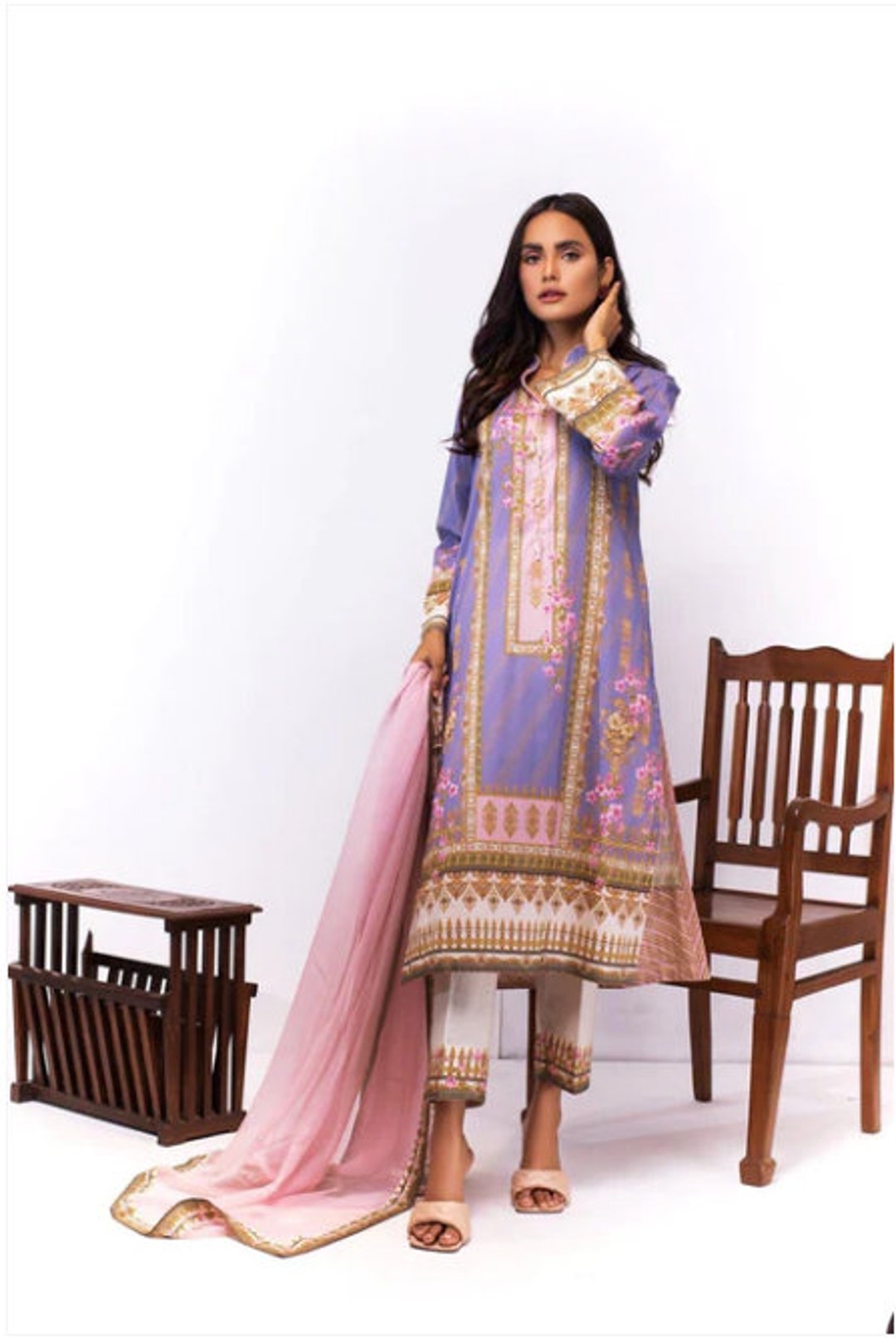 Pakistani Designer Women's Wear I-LACE 3pc Suit Kurti Top Tunic Shirt ...