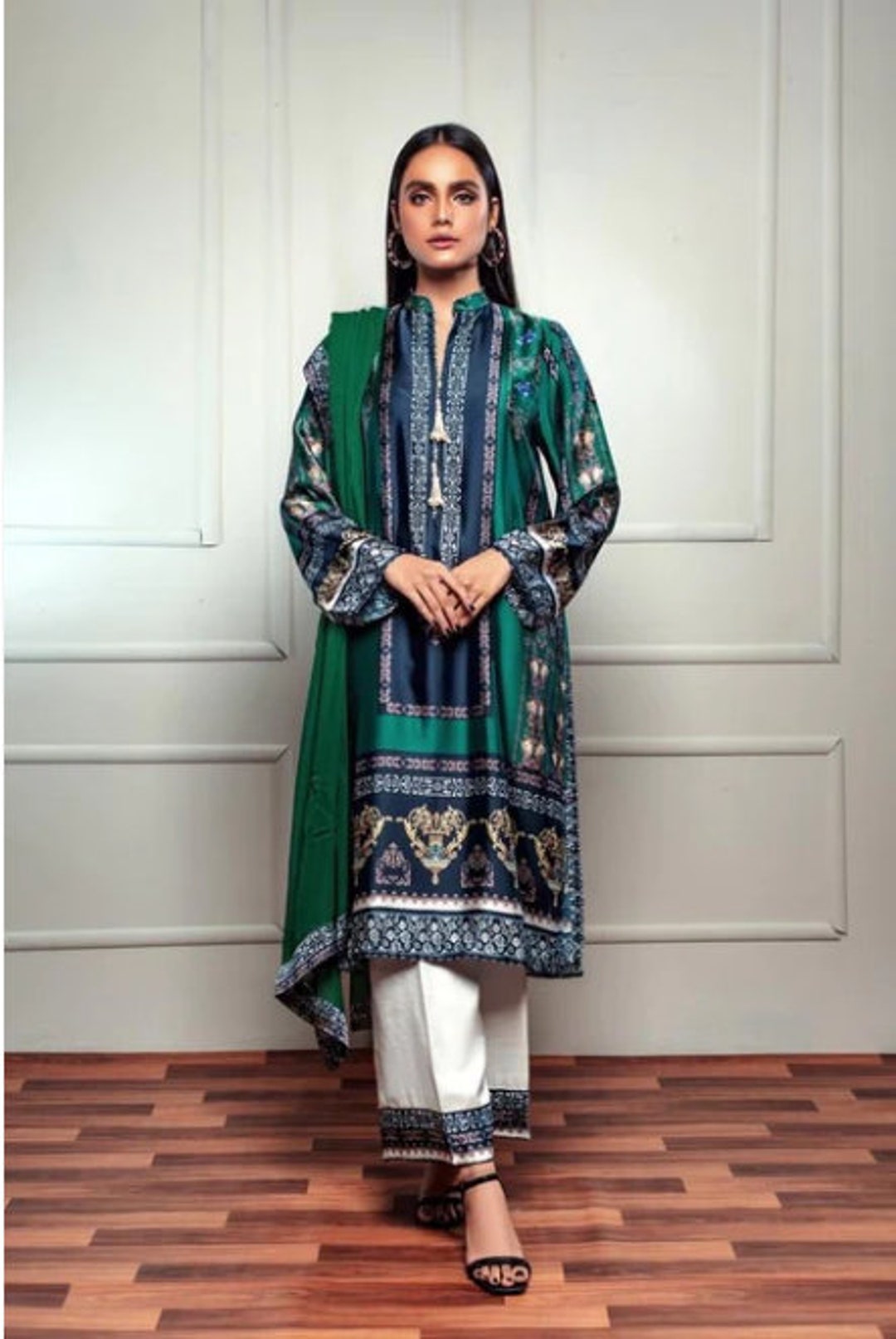 Pakistani Designer Wear I-LACE Women's 3pc Suit Set Shalwar Kameez ...