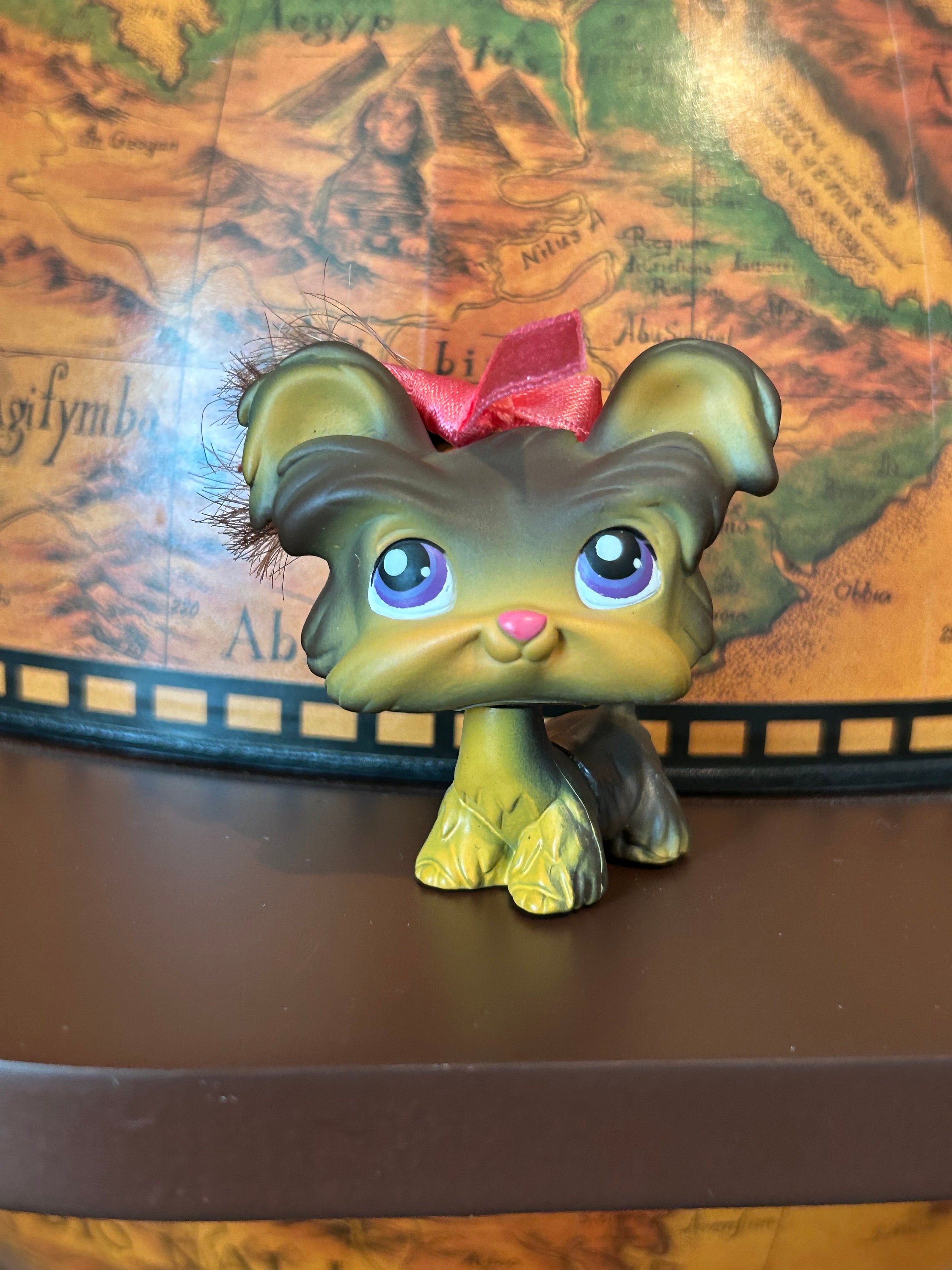 398 Yorkie Dog With Ponytail Hair and Original Bow - Gen 2 398 Yorkie Dog With Ponytail Hair and Original Bow - Gen 2