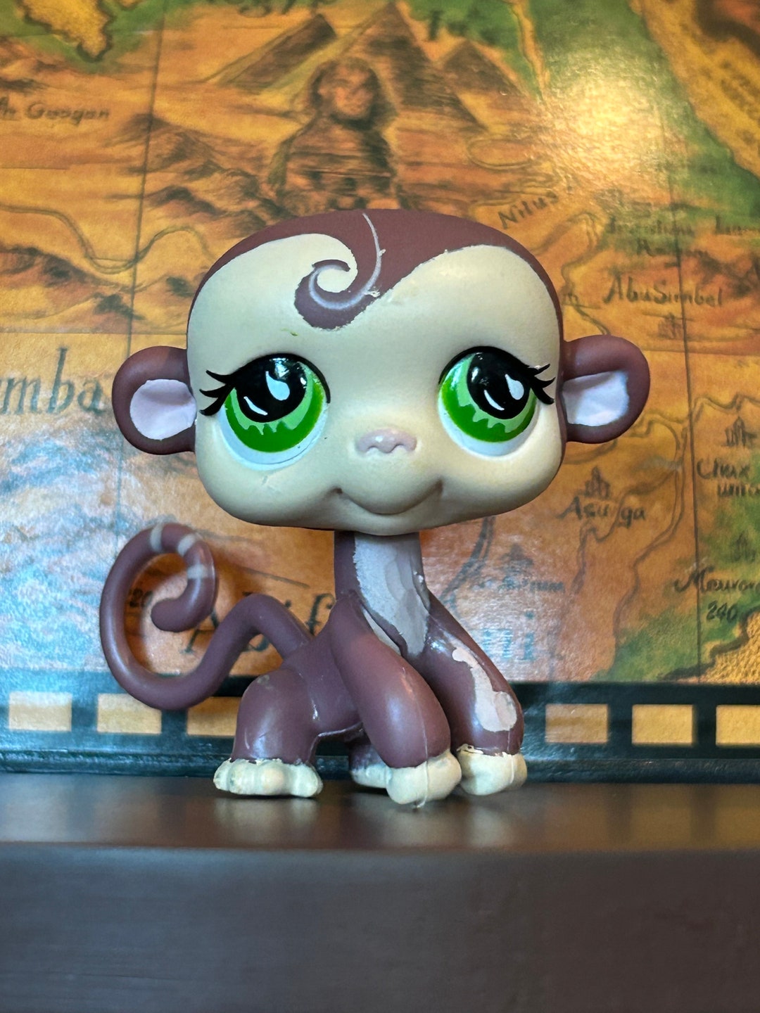 590 Monkey With Light Brown Swirl Hair - Gen 2 Littlest Pet Shop - LPS ...