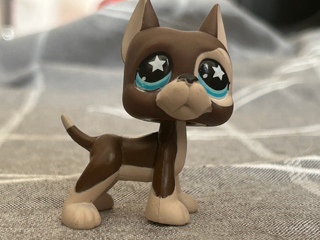 817 Great Dane Dark Brown Star Eyes Gen 3 AUTHENTIC Littlest Pet Shop ...
