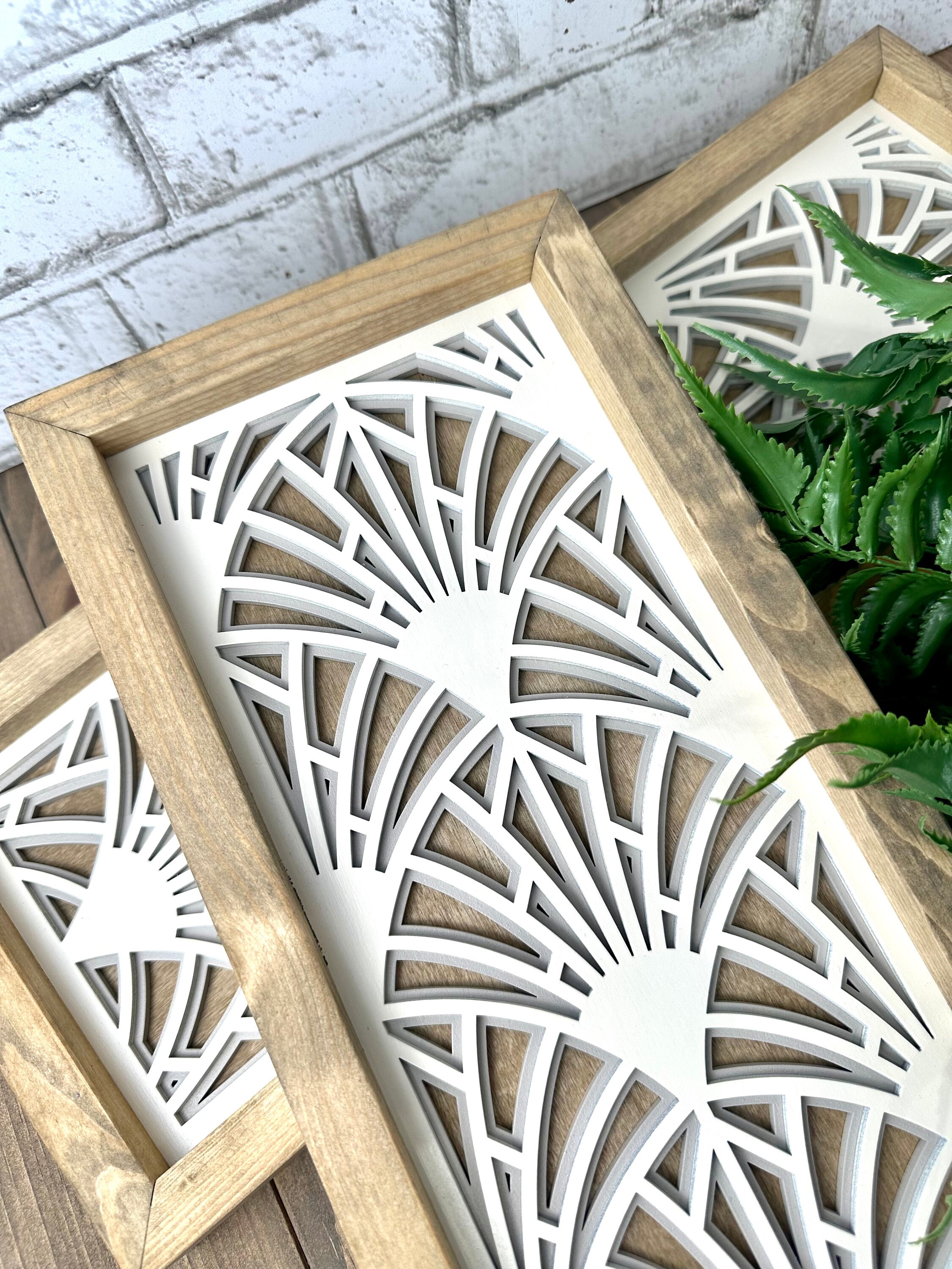 Wall Decor, Art Deco Single, Layered Sign, Natural Decor, Wall Hanging ...