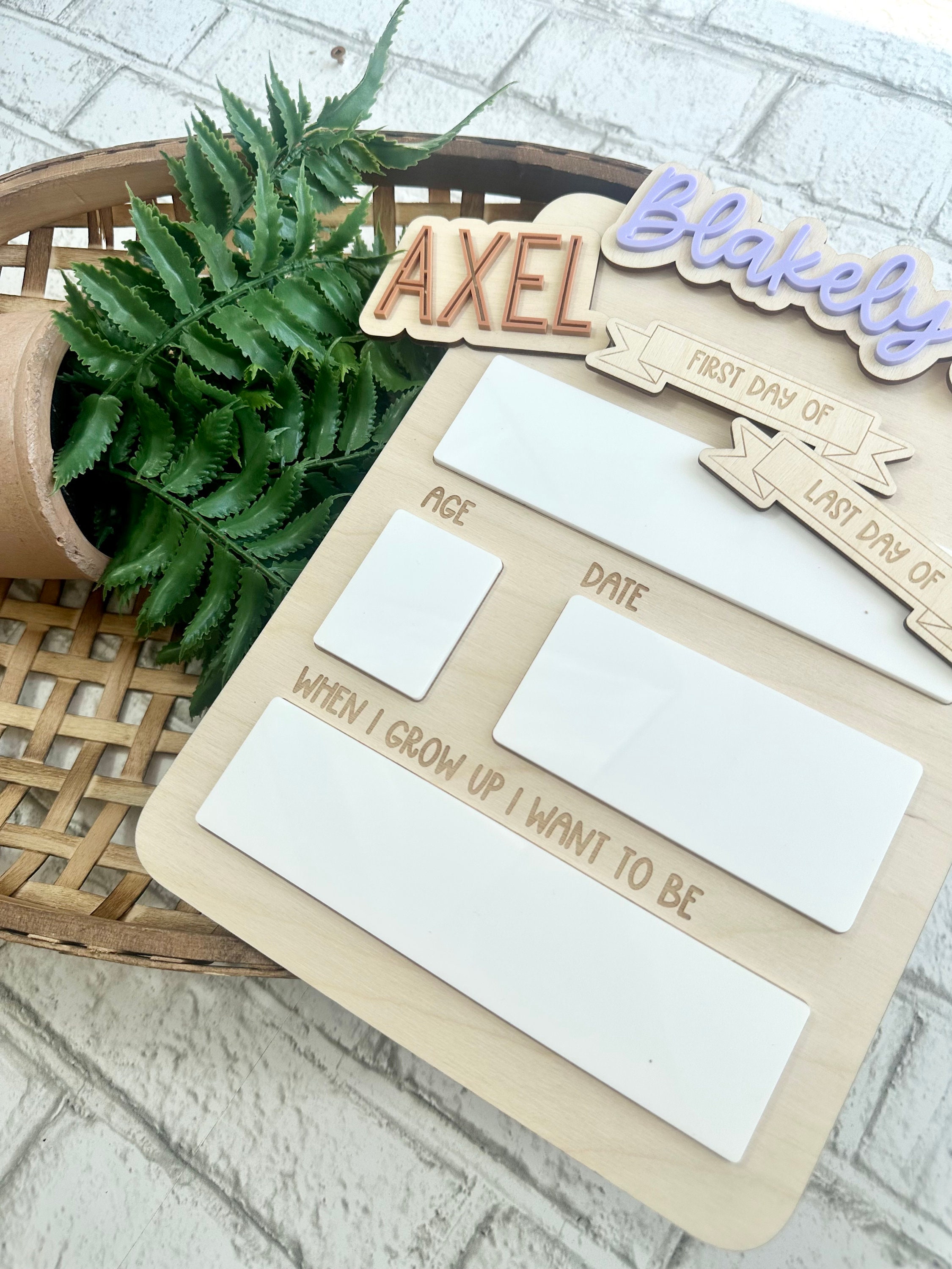 Personalized First Day of School Sign Multiple Name Back to School ...