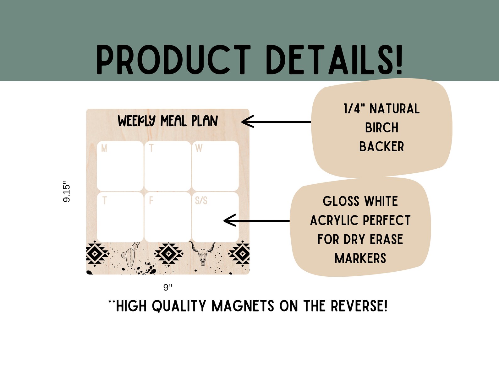 Weekly Meal Planner Reusable Dry Erase Meal Prep Magnet for Weekly Meal ...