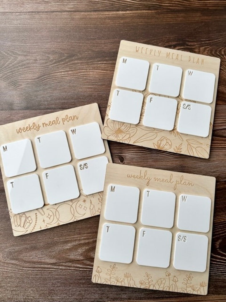 Weekly Meal Planner Reusable Dry Erase Meal Prep Magnet for Weekly Meal ...