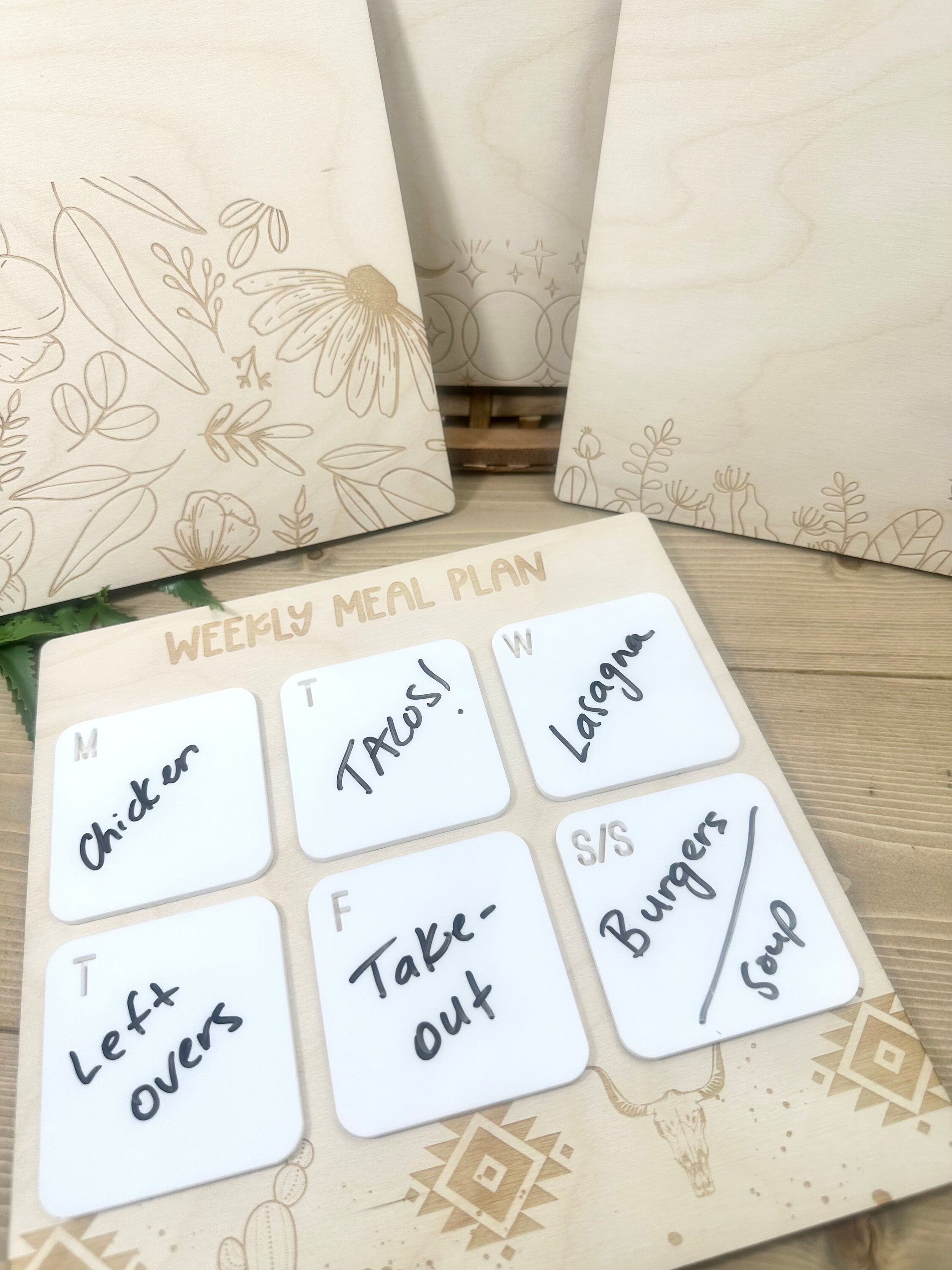 Weekly Meal Planner Reusable Dry Erase Meal Prep Magnet for Weekly Meal ...
