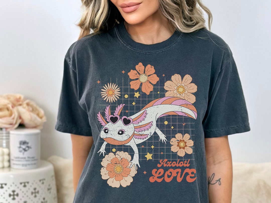 Axolotl Shirt, Axolotl Lover T-shirt, Axolotl Gifts, Vintage Axolotl ...