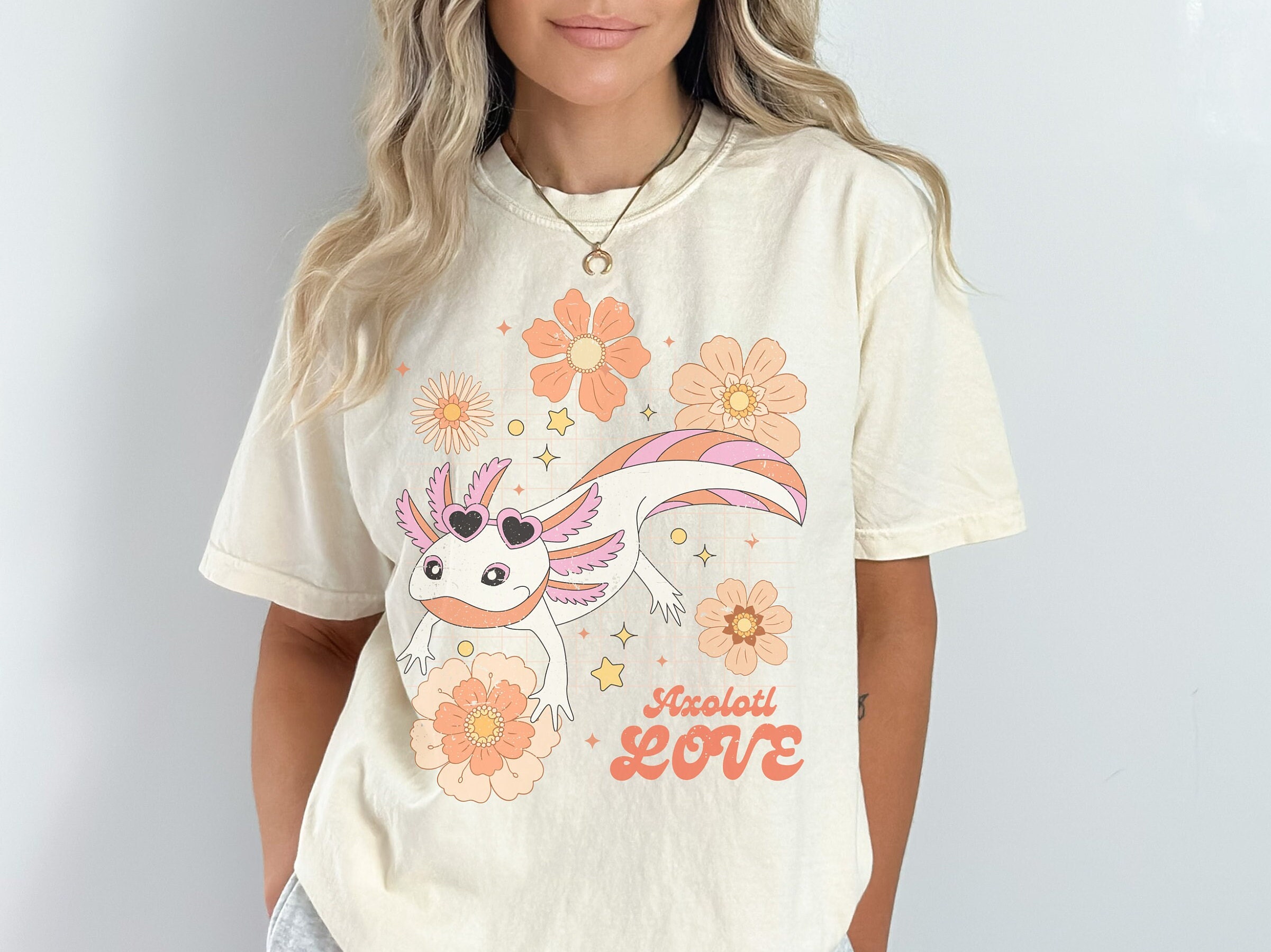Axolotl Shirt, Axolotl Lover T-shirt, Axolotl Gifts, Vintage Axolotl ...