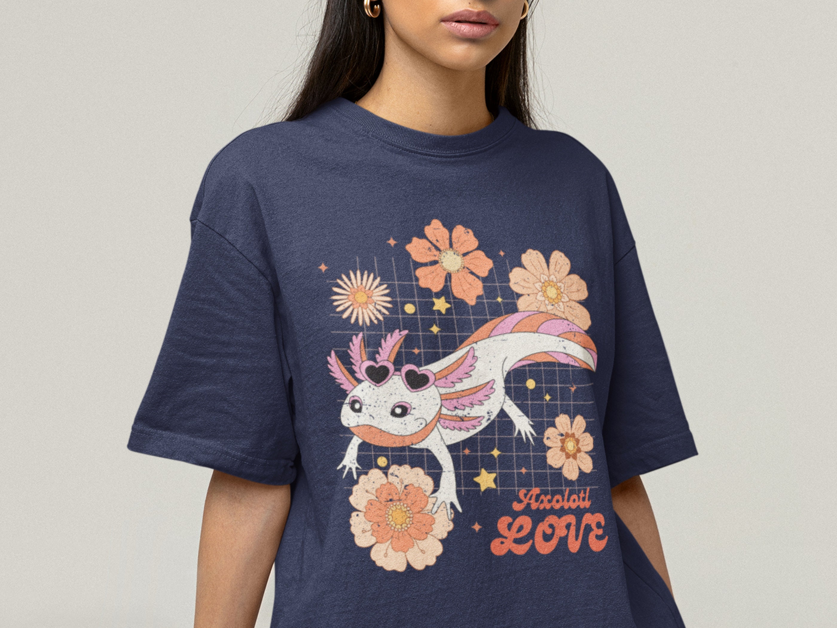Axolotl Shirt, Axolotl Lover T-shirt, Axolotl Gifts, Vintage Axolotl ...
