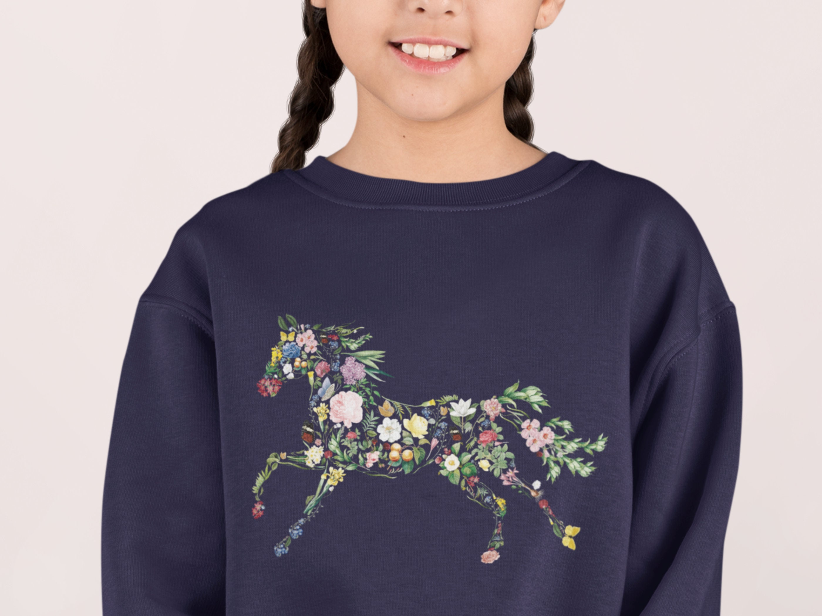 Youth Custom Horse Crewneck Sweatshirt, Horse Sweatshirt for Kids ...