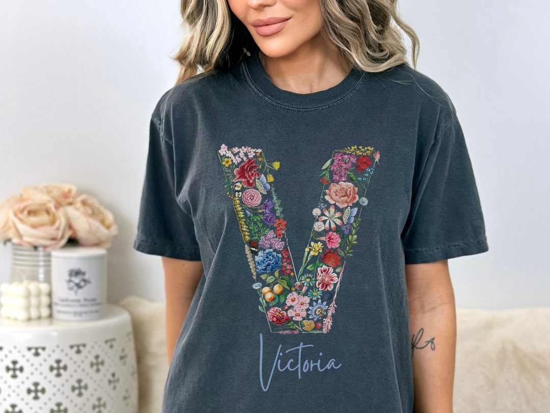 Monogram Shirt, Custom Monogramed Shirt, Initial T-shirt, Personalized ...