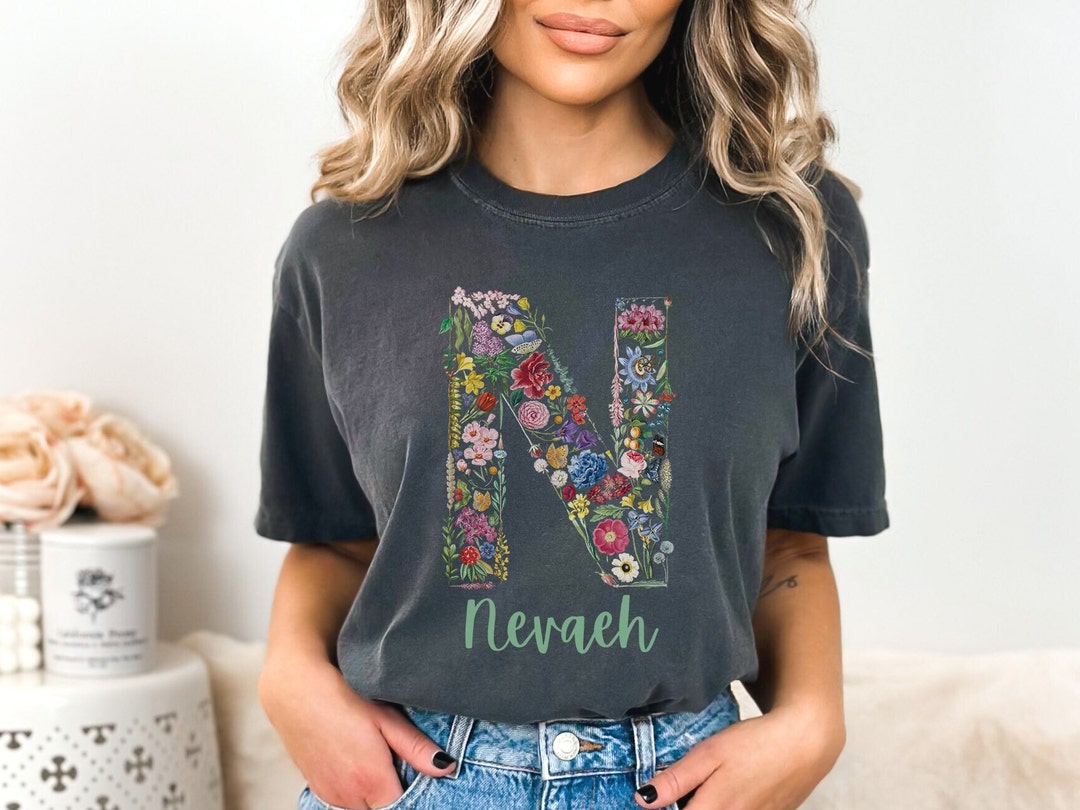 Monogram Shirt, Custom Monogramed Shirt, Initial T-shirt, Personalized ...