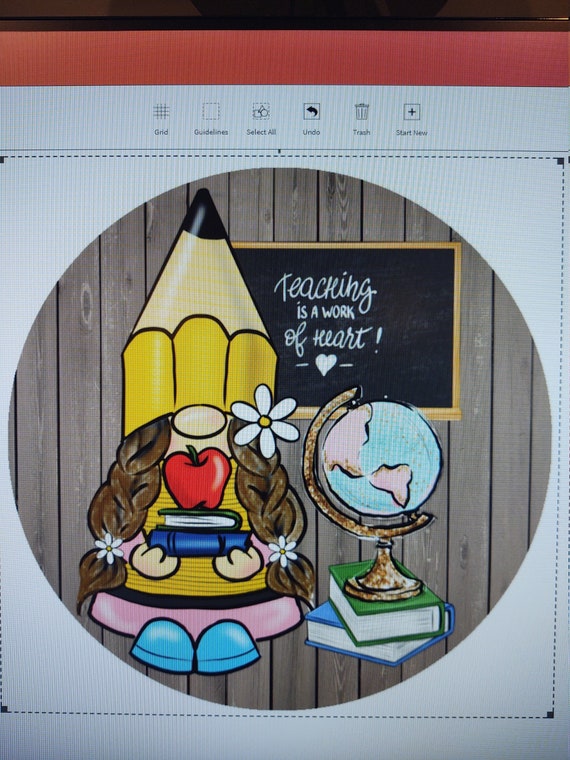 Back to School Girl Gnome Wreath Sign - Etsy