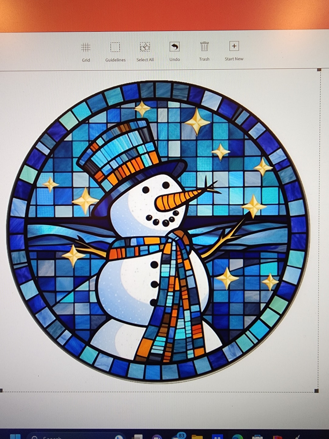 Stained Glass Mosaic Snowman Wreath Sign - Etsy
