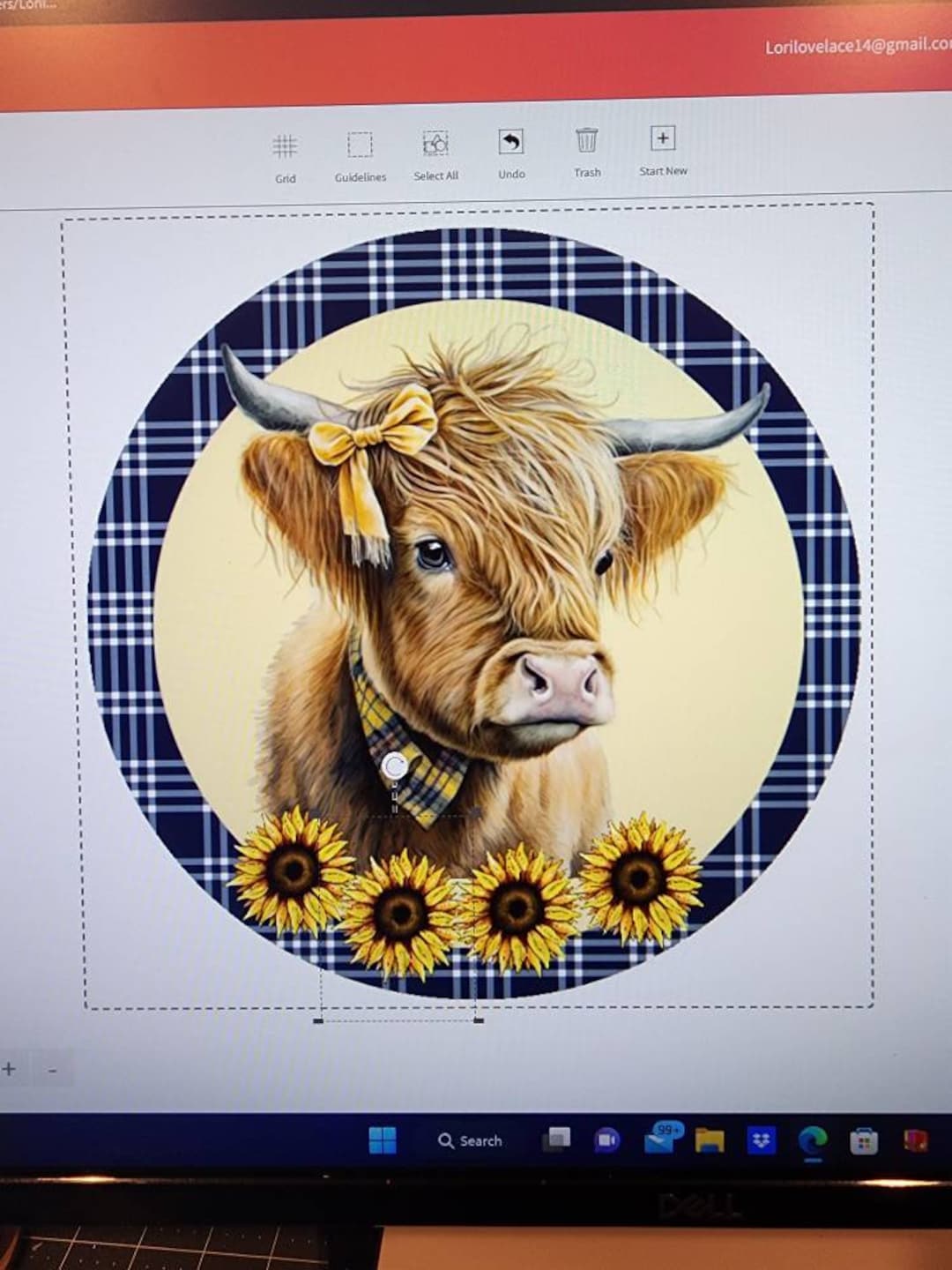 Highland Cow and Sunflower Wreath Sign - Etsy