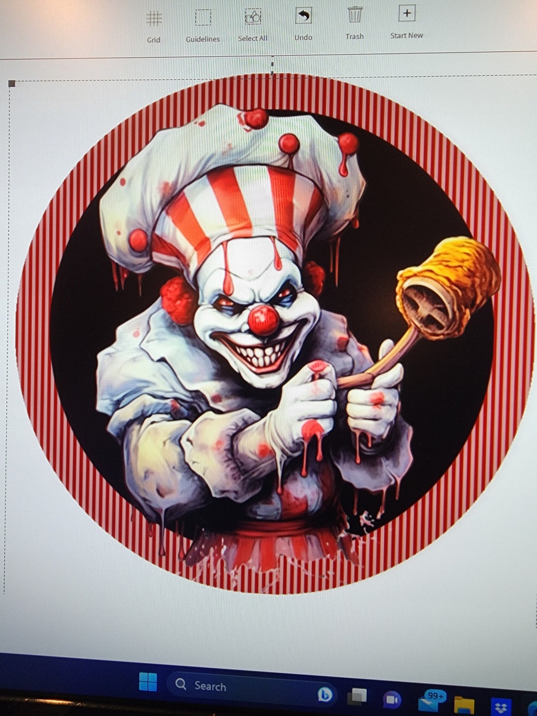 Red Scary Clown Halloween Wreath Sign - Etsy