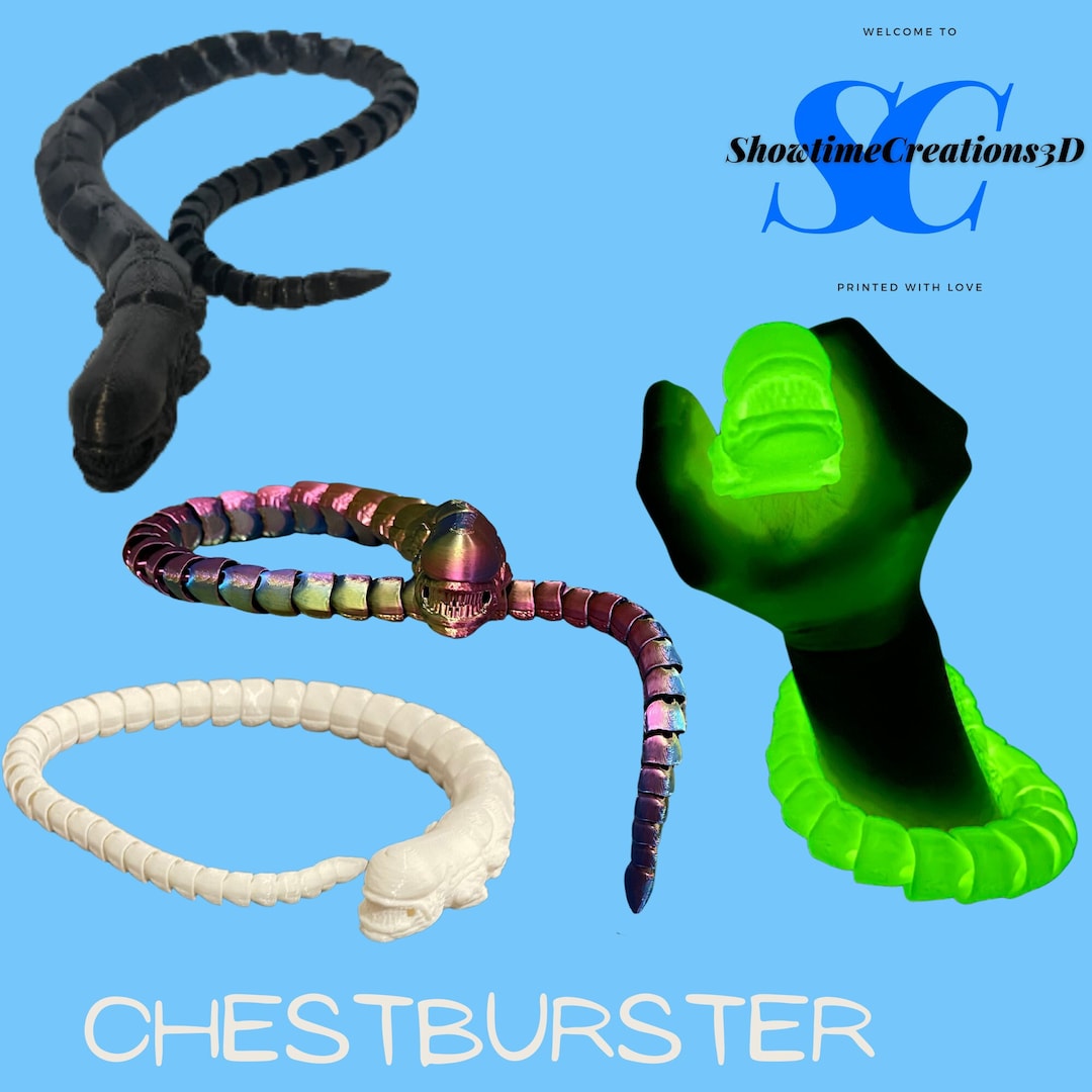 Articulated Xenomorph Chest Burster 30 Inches Long Earthworm - Etsy