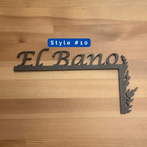 Bathroom, Restroom, Powder, El Bano Sign, 24/7, Over the Door Signs ...