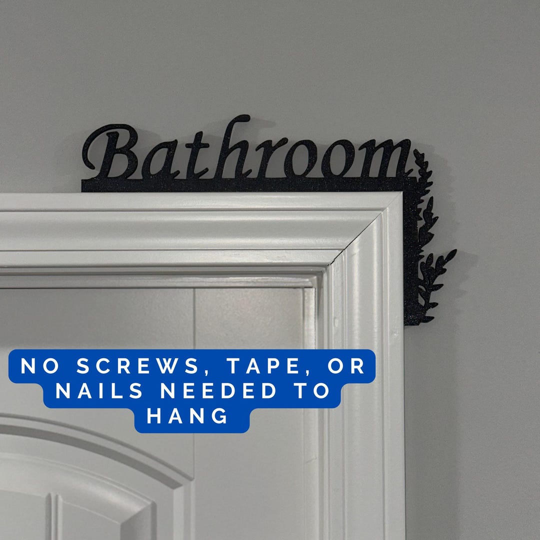 Bathroom, Restroom, Powder, El Bano Sign, 24/7, Over the Door Signs ...