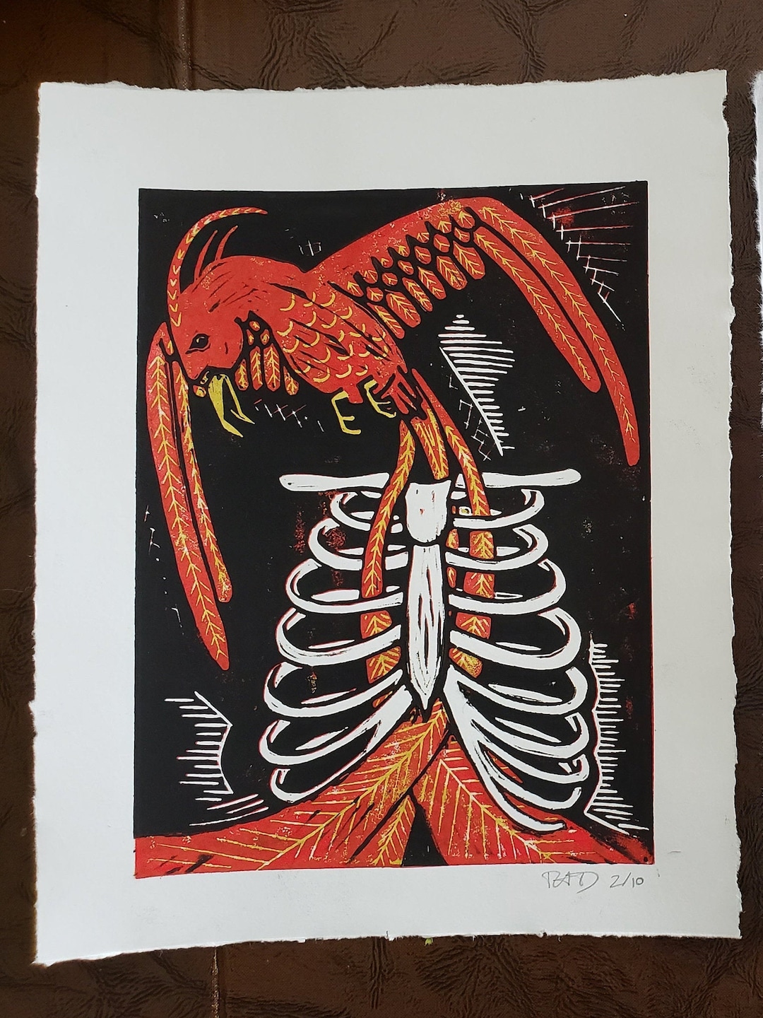 Breath • Limited Edition • Linocut Print - Etsy