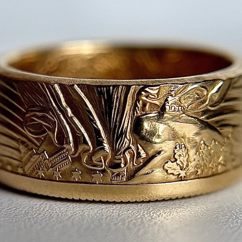 22k Gold Ring - Etsy