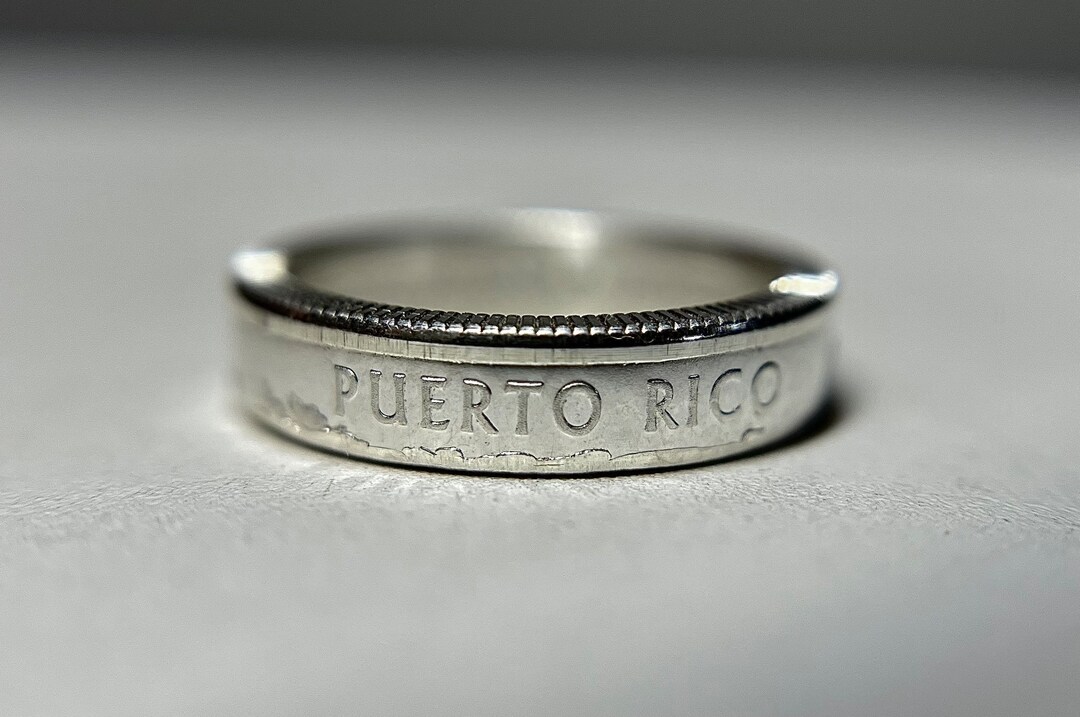 Puerto Rico Silver Coin Ring | Boricua Hand Made Jewelry | Silver Sizes ...