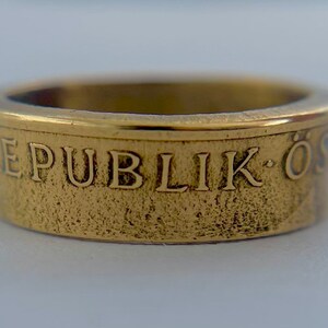 Austrian Gold Coin Ring | European Gift for Women| Österreich Hand Made ...