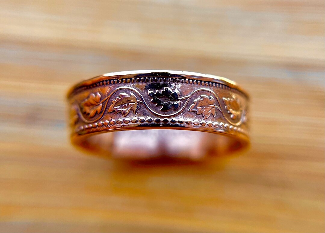 Floral Designer Ring | Handmade Canadian Coin Ring Jewelry | Canada ...