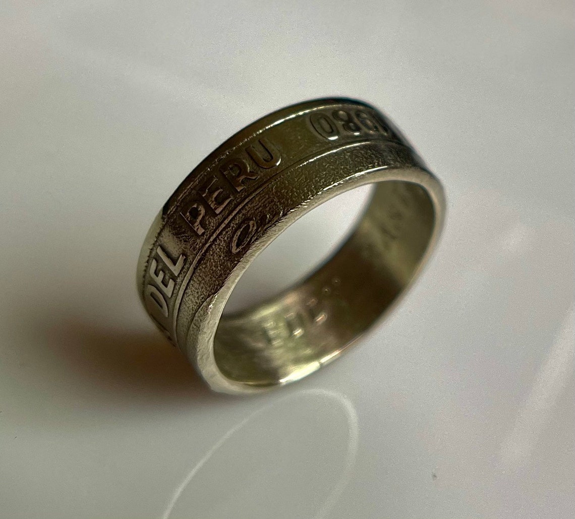 Peruvian Coin Ring peru 100 Soles De Oro Peruvian Jewelry - Etsy