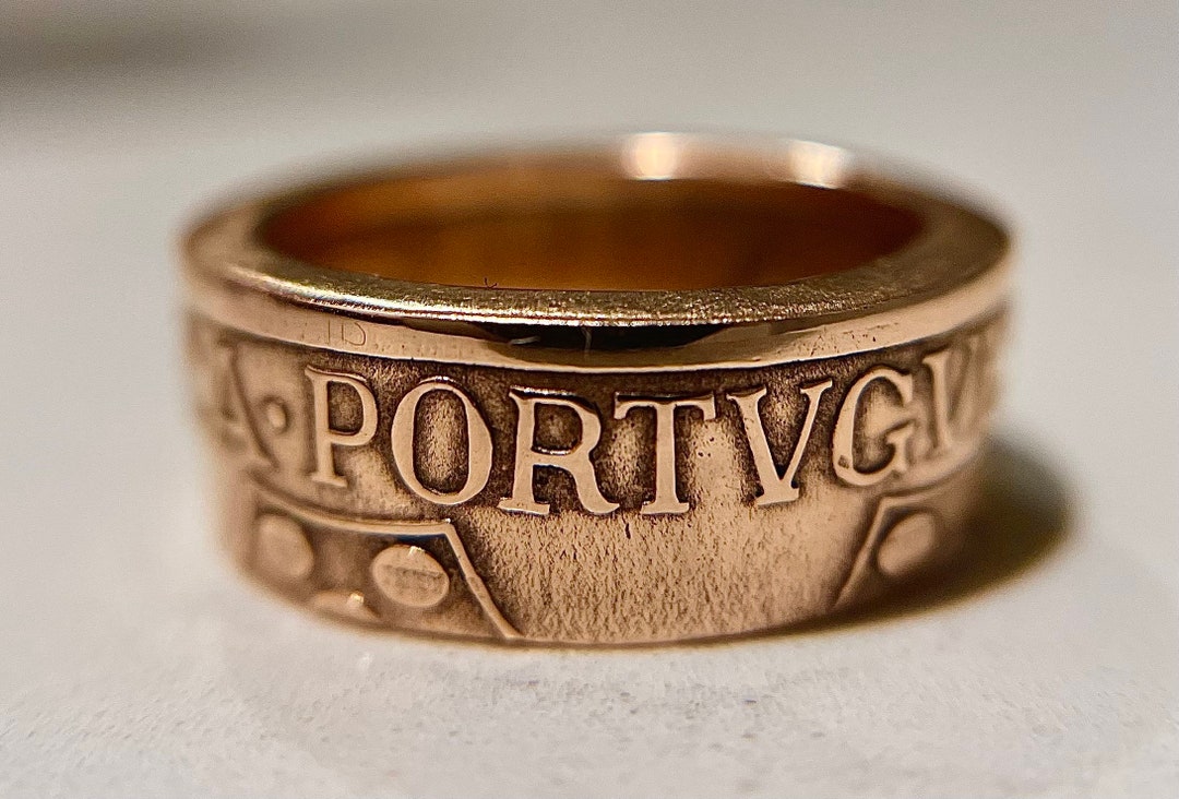Portuguese Coin Ring | Rose Gold Tone Ring | Anel Português | Handmade ...