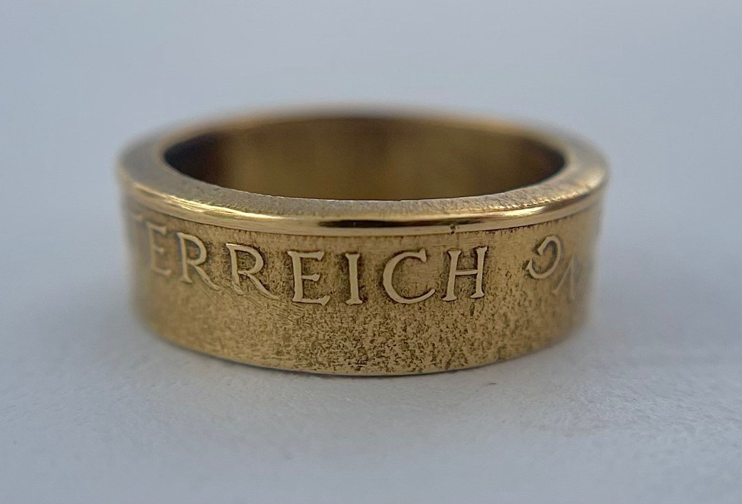Austrian Gold Coin Ring | European Gift for Women| Österreich Hand Made ...