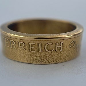 Austrian Gold Coin Ring | European Gift for Women| Österreich Hand Made ...