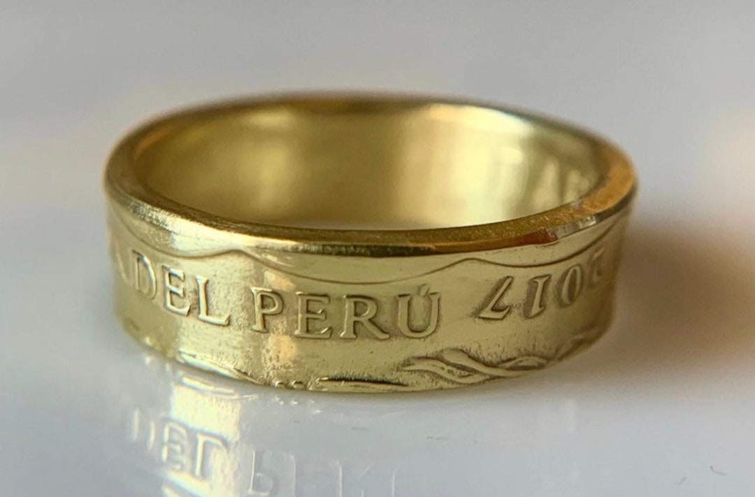 Peruvian Handmade Coin Ring | Peru 20 Centimos Band | Souvenir From ...