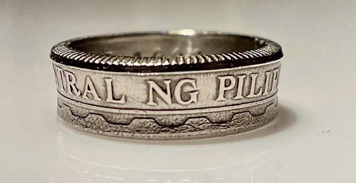 The Philippines Coin Ring | Vintage Filipino Ring | Hand Made | Gift ...