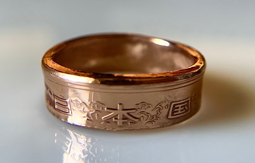 Japanese Vintage Ring | Japan Asia Ring Hand Made Coin 10 Yen Ring ...