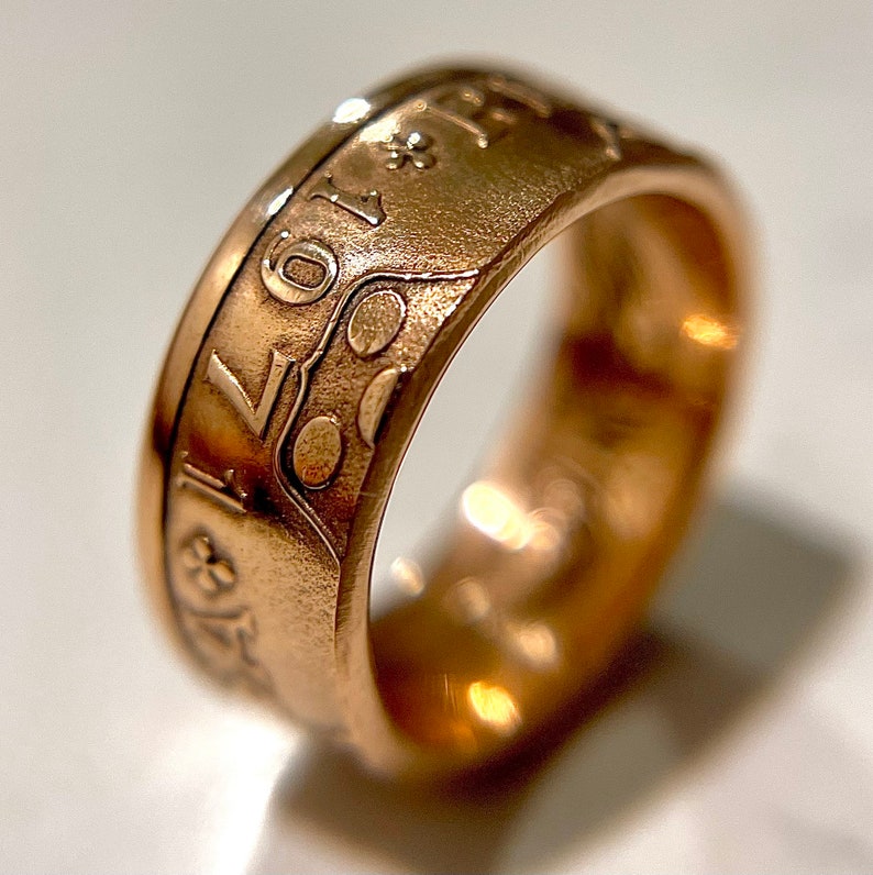 Portuguese Escudo Coin Ring: Rose Gold Portugal Jewelry - Etsy