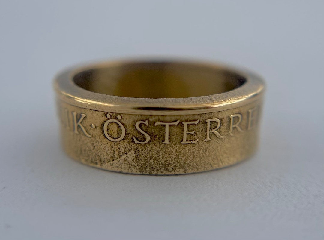 Vintage Austrian Coin Ring: Handmade Brass Schilling Ring - Etsy