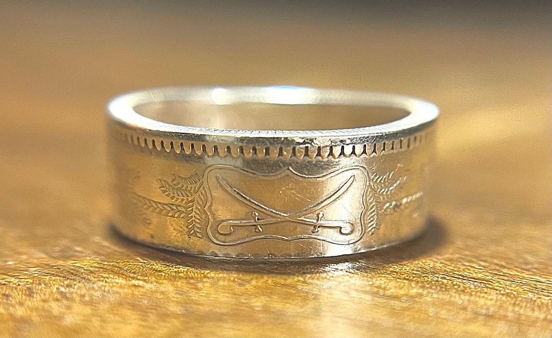 Saudi Arabia Silver Coin Ring | Handmade Saudi Ring | المملكة العربية ...