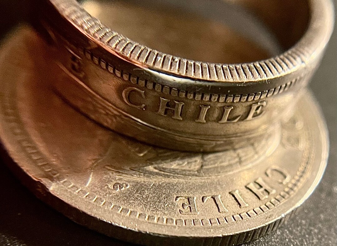 Chile Ring | Chilean Coin Ring 1 Peso | Chilean Jewelry | Hand Made ...